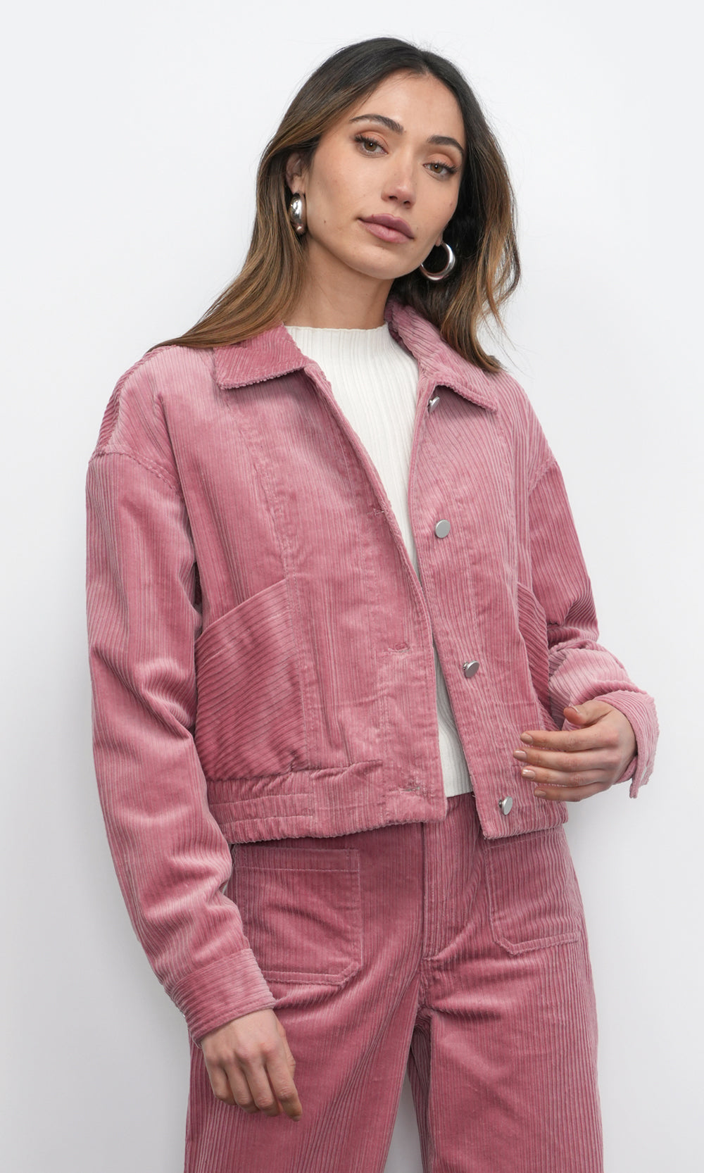 Dylanne Corduroy Jacket w/ Soft Jersey Lining | Greylin Collection