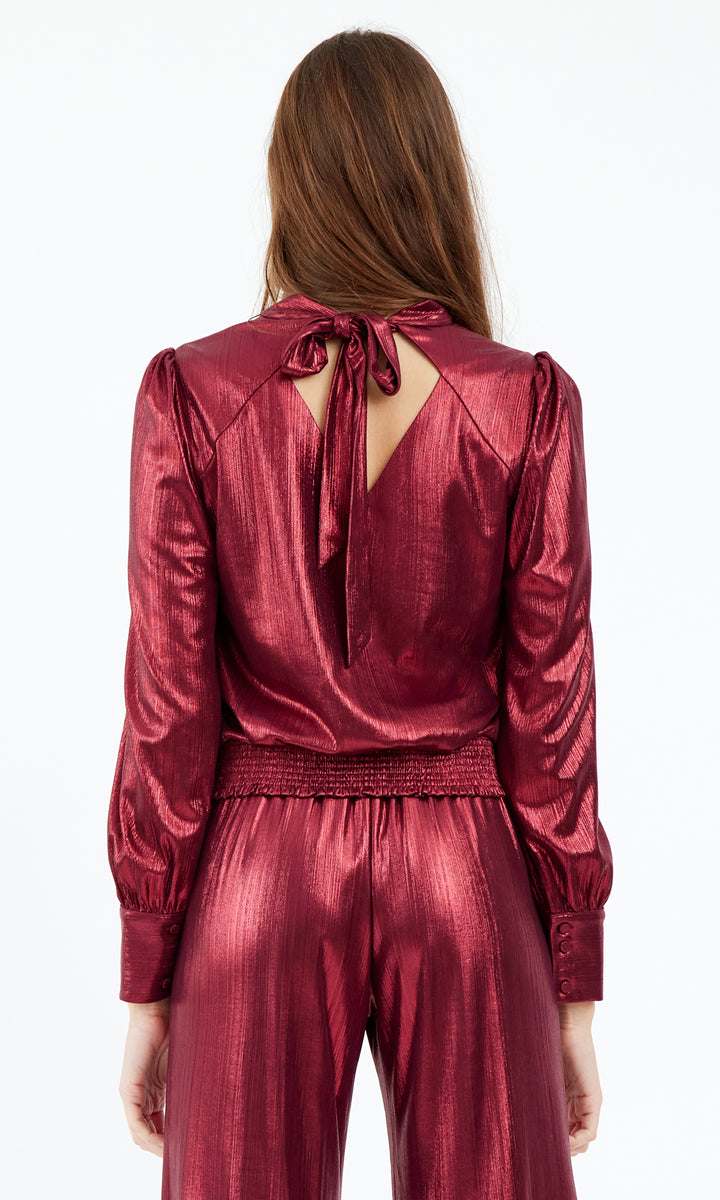 Rheanna Metallic Blouse | Greylin Collection – Greylin Collection ...